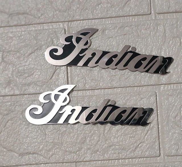 EARLY INDIAN SCOUT chief Fuel Tank Emblem Brass Metal Customize Badge ...