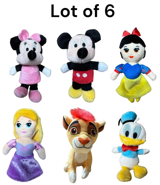 LOT OF 6 - DISNEY JUNIOR Mini Plush 4 inch soft toy - Mickey, Minnie ...