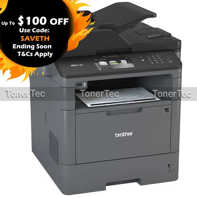 BROTHER MFC-L5755DW 4-IN-1 B&W Laser Wireless Printer+Duplexer+FAX+ADF ...