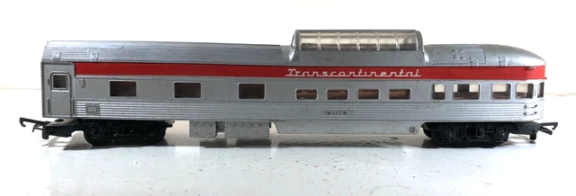 TRI-ANG R441A TRANSCONTINENTAL 91119 Observation Car Coach Silver Red ...