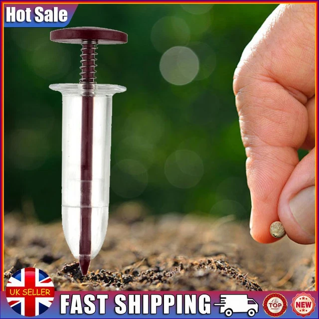SYRINGE SEEDER MINI Sowing Seed Dispenser Manual Garden Seed Spreader ...