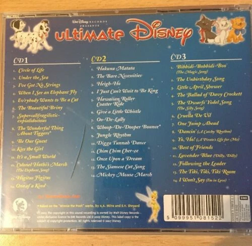 VARIOUS ARTISTS - Ultimate Disney CD (2007) Audio Quality Guaranteed £3 ...