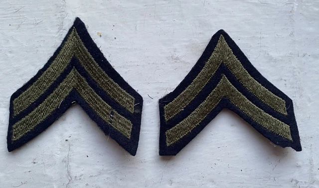 WW2 US ARMY Corporal Rank Stripes Pair American Original £18.99 ...
