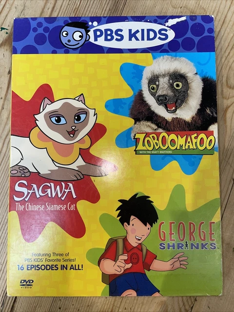 PBS Kids DVDs X 3 - Zoboomafoo, Sagwa The Chinese Cat, George Shrinks ...