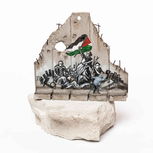 BANKSY PALESTINE WALL Section Sculpture Walled Off Hotel with receipt ...