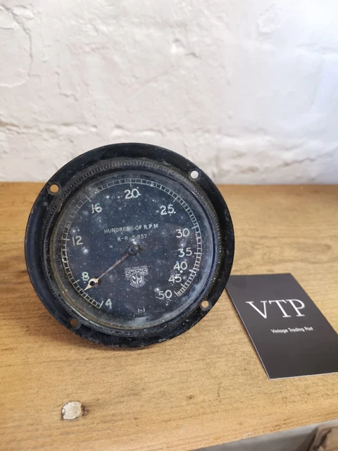 VINTAGE SMITHS TACHOMETER rev counter vintage sports car clock VSCC ...