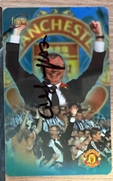 SIR ALEX FERGUSON Signed Card Man Utd Fergie COA £132.00 - PicClick UK