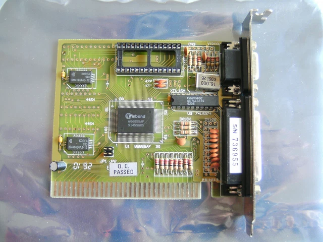 SCHEDA GRAFICA ISA 8 bit monocromatica compatibile Hercules/MDA, ad ...