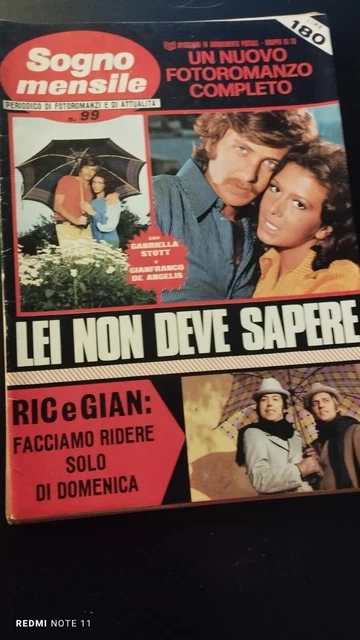 FOTOROMANZO SOGNO MENSILE N.99/1972 Ric E Gian-Paola Gassman-Stott-De ...