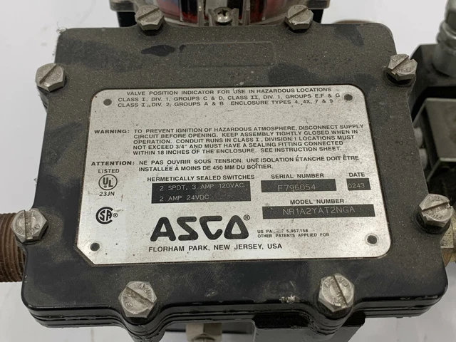 FLOWSERVE B100D AUTOMAX Valve Asco NR1A2YAT2NGA asco EF8003G1 Solenoid ...