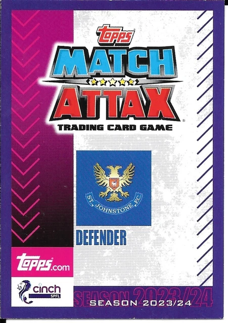 TOPPS MATCH ATTAX SPFL 2023-24 Ben McCrystal - Heroes of Tomorrow - St ...