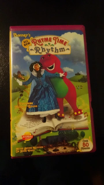 BARNEY RHYME TIME Rhythm VHS Video Tape Mother Goose RARE Sing Along ...