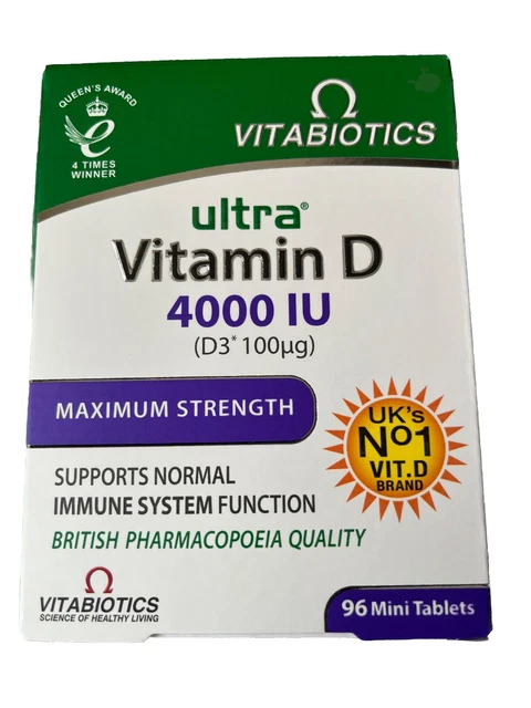 VITABIOTICS ULTRA VITAMIN D 4000IU - 96 Tablets Exp:11/27 £12.99 ...