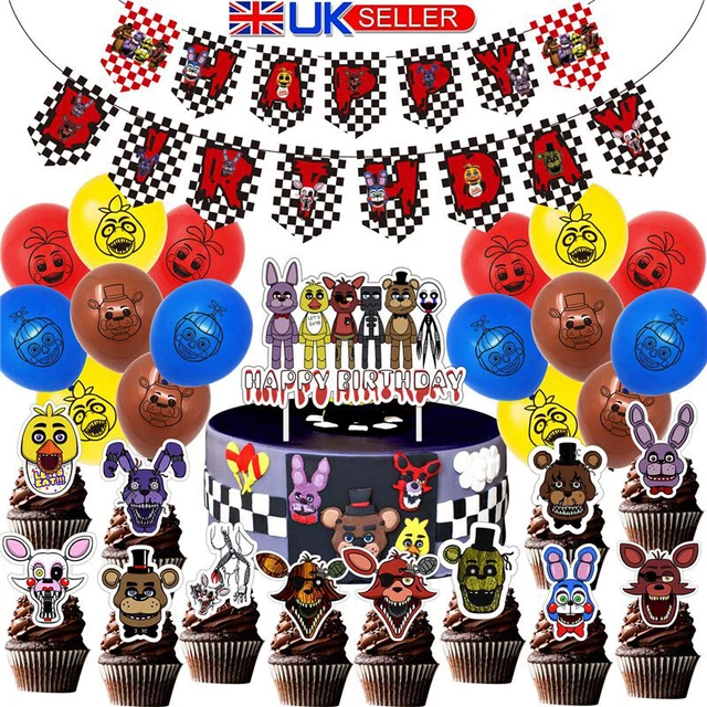 SET FIVE NIGHTS At Freddy's FNAF Birthday Party Decor Supplies Banner ...