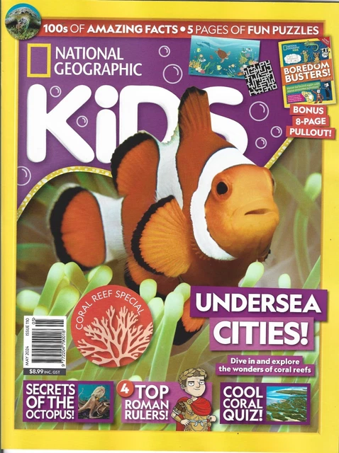 NATIONAL GEOGRAPHIC KIDS Magazine May 2024 Issue 110 Undersea Cities $13.95 - PicClick AU
