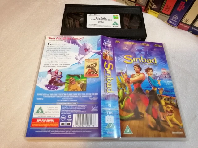SINBAD - LEGEND OF THE SEVEN SEAS - RARE Dreamworks Release UK Vhs ...