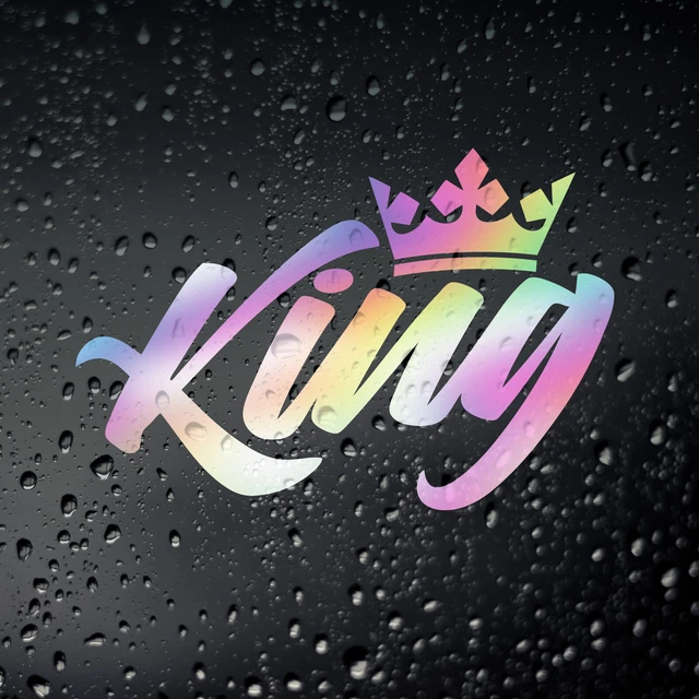 KING CHROME OIL Slick Car Sticker, JDM Drift DUB Euro Bumper Window ...