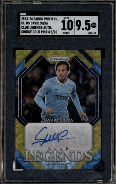 2023 PANINI PRIZM Club Legends Auto Choice Oro David Silva/10 SGC 9,5 EUR 168,35 - PicClick IT