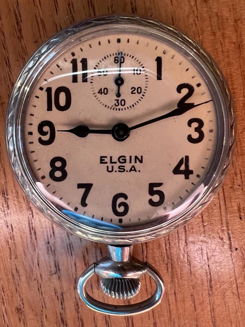 VINTAGE ELGIN USA 🇺🇸 Military Pocket Watch Official Issue Ordinance ...
