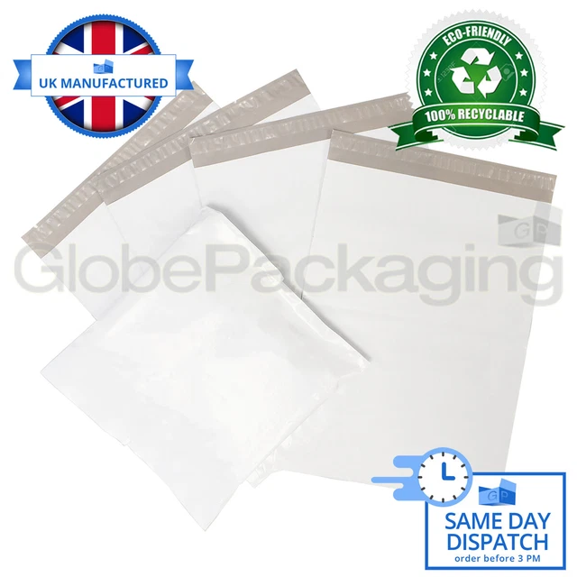 STRONG WHITE POSTAL Plastic Postage Poly Mailing Bags Mailers *All ...