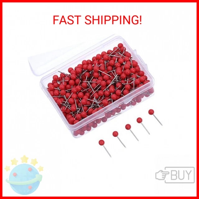 500 PACK MAP Push Pins Map Tacks 1/8 Inch Small Size (Red) $12.10 ...