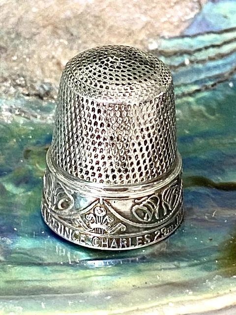 VINTAGE JAMES SWANN & Sons Silver Thimble Charles & Diana Wedding £40. ...