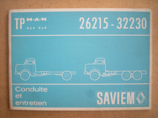 RENAULT SAVIEM TP MAN 26215 32230 Manuel de bord 1974 Camion EUR 8,00 ...