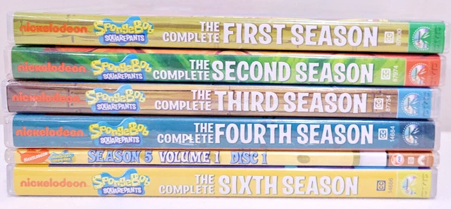 18 DVD SPONGEBOB SquarePants Series Complete Seasons 1 2 3 4 6 + 5 Vol ...