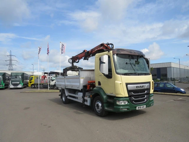 2018 (18) DAF FA LF 260 4x2 16 Ton Aluminium Dropside Tipper Grab £ ...