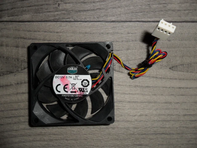 COOLER MASTER 12V 0.7A PWM 4-pin CPU Fan (70mm) (Black) - FA07015E12BMC ...
