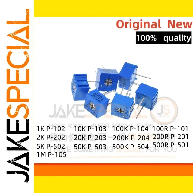 PRECISION ADJUSTABLE RESISTOR Set 10 pcs 100Ω-2MΩ EUR 24,99 - PicClick IT