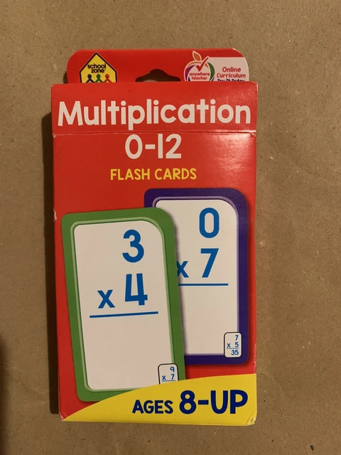 MATHS SKILLS SCHOOL Zone Flash Cards Multiplication 0-12 Ages 9+ EUR 4 ...