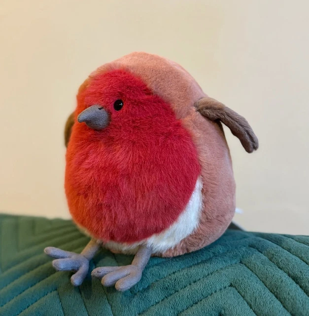 JELLYCAT PLUM ROBIN Winter Bird Plush Toy NWT & Dust Bag UK Delivery ...