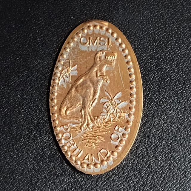 T-REX DINOSAUR OMSI Portland Oregon - Press Coin Elongated Penny ...