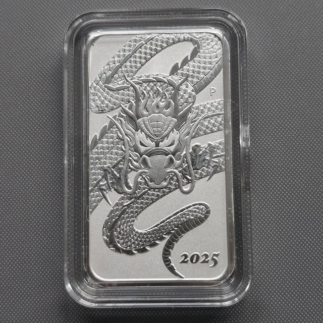 2025 SILVER AUSTRALIAN Rectangular Dragon 1oz Coin Bar - IN CAPSULE £59.99 - PicClick UK