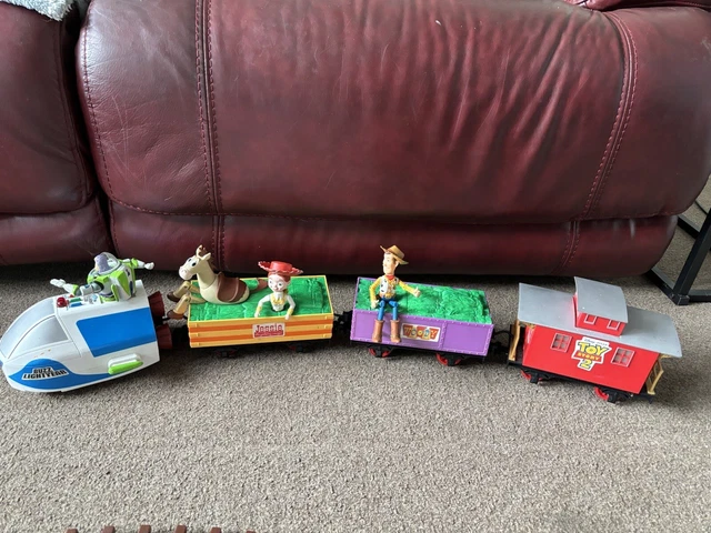 DISNEY THINKWAY TOY Story 2 Interactive Remote Control Talking Train ...