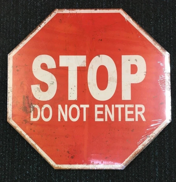 LARGE SIGN: 'STOP DO NOT ENTER' Wooden NEW FREE NEXT DAY P&P (H) £34.99 ...
