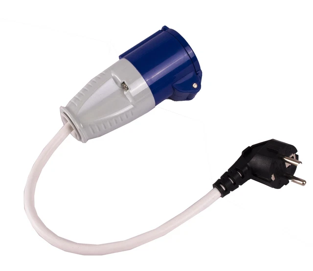 CONTINENTAL EUROPE SCHUKO Mains Hook Up Adapter Lead 230V 16A Caravan ...