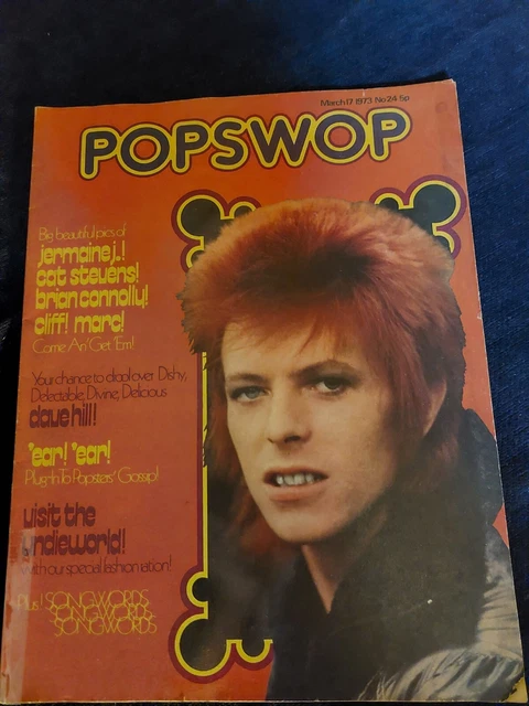 RARE VINTAGE POPSWOP Magazine 17 MARCH 1973 Bowie Slade Sweet Jackson ...