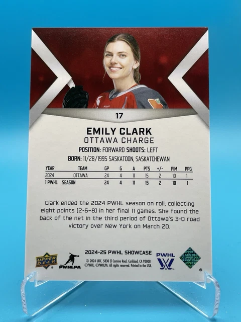 2024-25 UPPER DECK PWHL Showcase Emily Clark #17 Ottawa Charge $14.99 ...