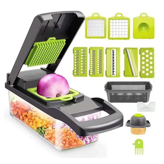 VEGETABLE CHOPPER MANDOLINE Slicer Food Cutter Onion Dicer Grater Box £ ...