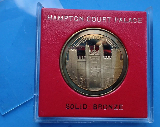 HAMPTON COURT PALACE, Solid Bronze Medallion, in plastic Case. $18.02 ...