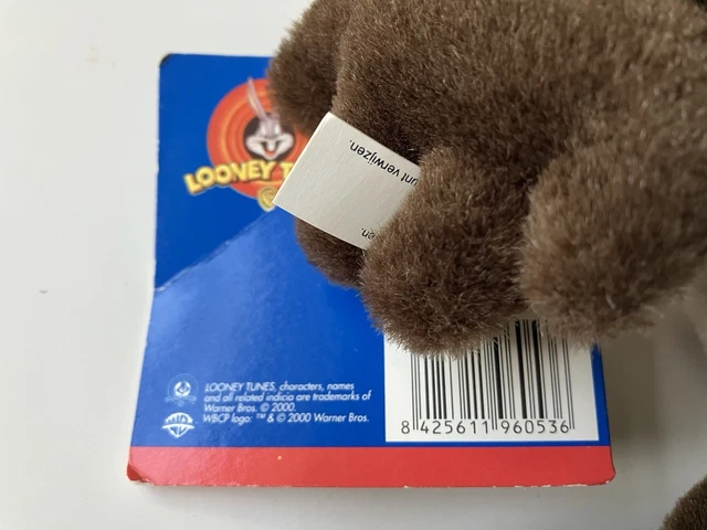 LOONEY TOONS TAZ Tazmanian Devil Plush Soft Toy 10” Play by play 2000 ...