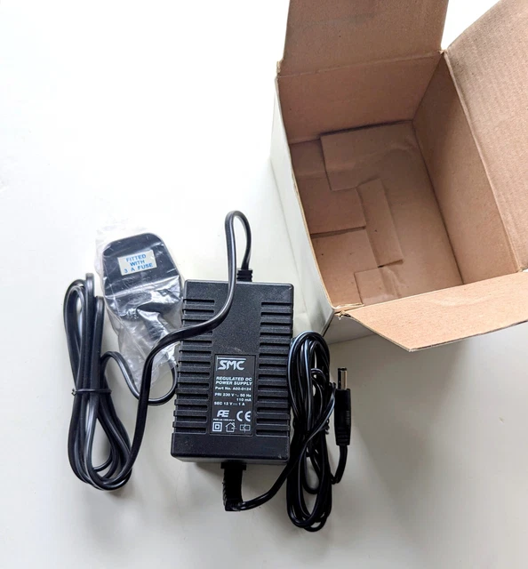 SMC 12V DC Linear power supply, 1 Amp, new in box. £9.56 - PicClick UK