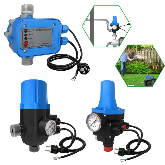 DRUCKSCHALTER PUMPENSTEUERUNG DURCHFLUSSWÄCHTER Tiefbrunnen Trockenlaufschutz EUR 29,84 ...