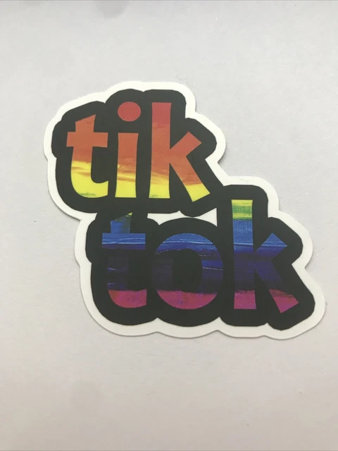 VINYL TIK TOK App Logo Sticker- Gift packaged Laptop,Skateboard,Bottle ...