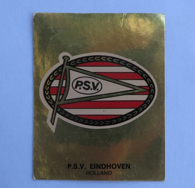 1980 P.S.V. PANINI Football Sticker Eindhoven gold coat of arms ...