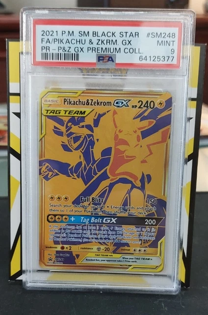POKÉMON CARD TAG Team Pikachu E Zekrom Gx Full Art Gold SM248 PSA9 EUR 59,99 - PicClick FR