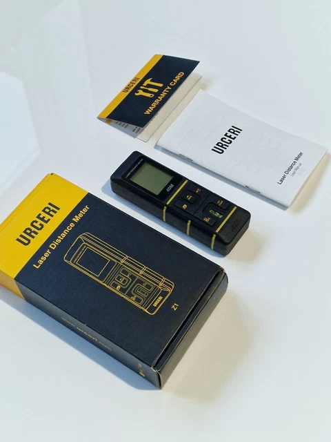 URCERI LASER DISTANCE Meter 40m Bubble Level, Automatic Calculation, 5 ...