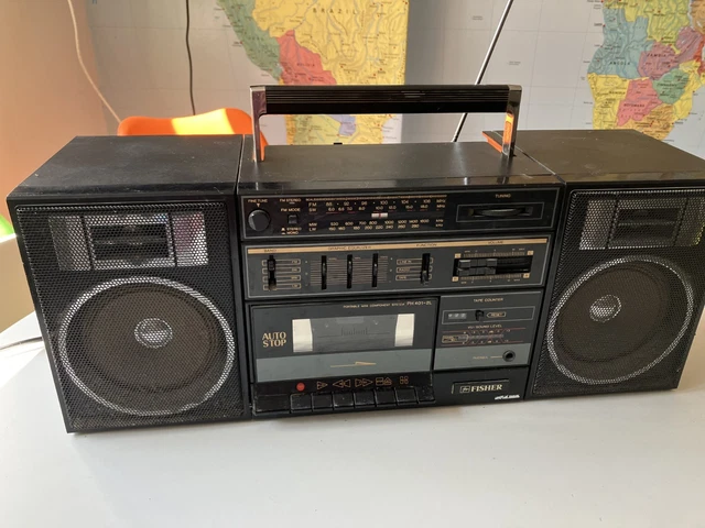 FISHER STEREO SYSTEM Model PH 401-2L detachable speakers - cassette not ...